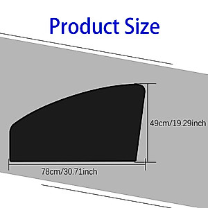 2PCS Car Side Window Sun Shades, Magnetic Sunshades for Car Windows, Front Seat Window Sunshades Privacy Curtains, Front Side Window Sun Shade Blocks Sun, Universal for Car SUV Truck