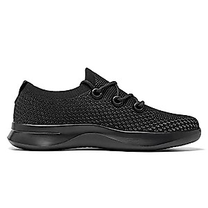 Tianohoh Walking Shoes Women Fashion Sneakers Men Tennis Loafers Comfortable Breathable Athletic Workout Casual Sports WSlipOn-AllBlack-40-8