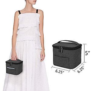 Luxja Breastmilk Cooler Bag (Hold Four 5 Ounce Breastmilk Bottles), Leakproof Breast Milk Cooler for 4 or 5 Ounce Bottles (Bag Only), Black