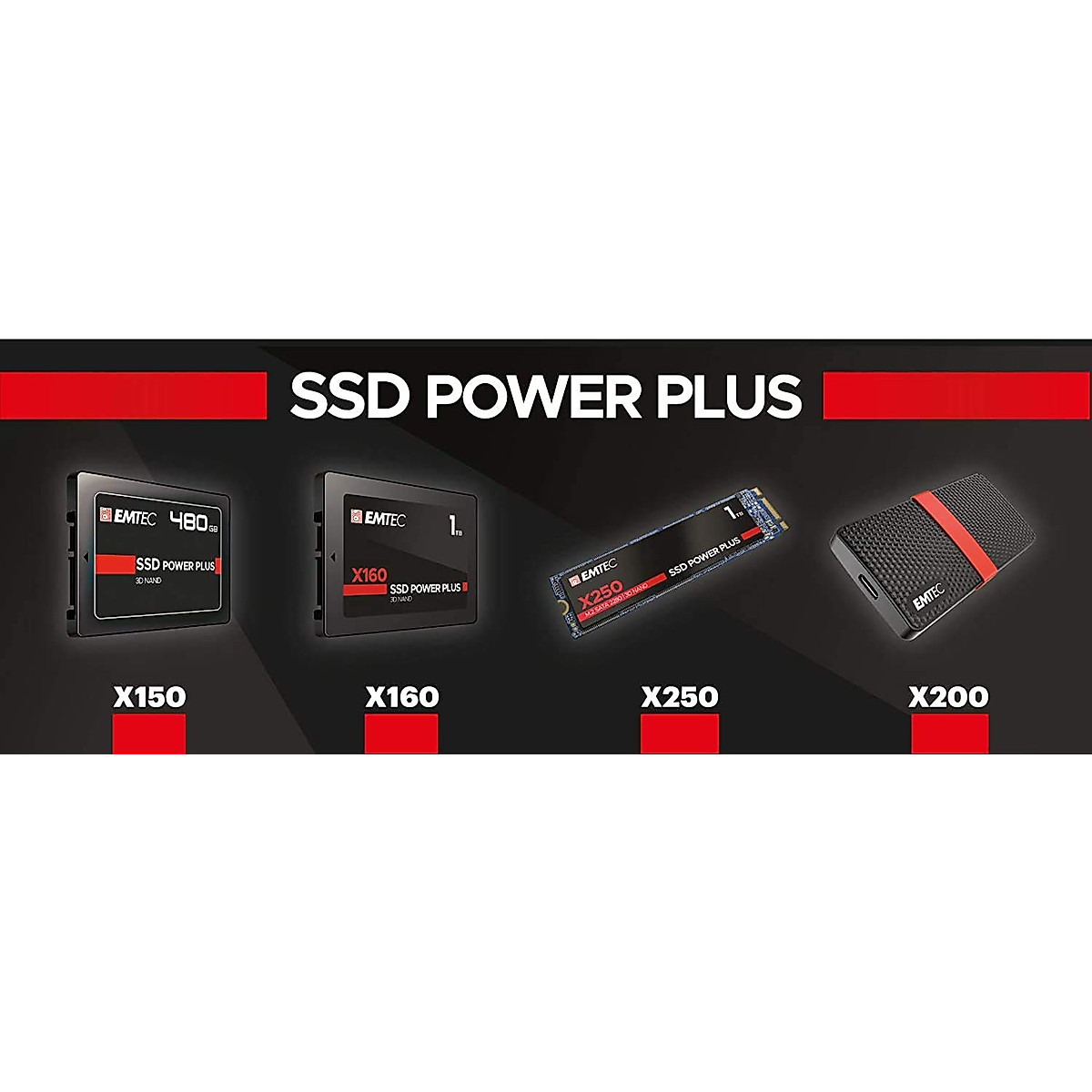 Emtec X200 Power Plus 256GB mSATA Portable Solid State Drive (SSD) - ECSSD256GX200