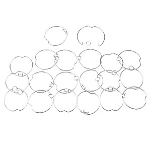 20pcs Lamp Retaining Spring Clip Ring Compatible with 50mm MR16 GU10 Spot Light Downlight