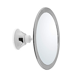 MENGCORE 173mm 360 Degree Rotating Round Fogless Shaving Mirror Bathroom Shower Mirror with Locking Suction Anti-Fog Decorative Mirror