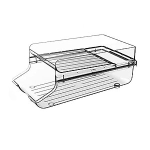 2-layer Auto Rolling Down Soda beer Can Storage Box,Upgrade 2-Layers Foldable Automatic Rolling Drink Organizer for Fridge, Clear Plastic Canned Pantry Storage Holds(1 Pack)