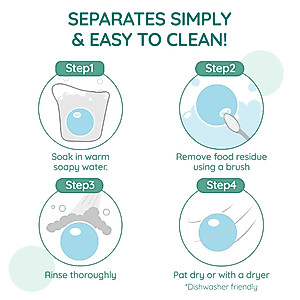 ROICO Pet Toy Ball - Interactive Toys for Cats and Small Dogs, Stocking Stuffers for Pet, Gifts for Dogs and Cats | Silicone Puzzle Toy Ball for Dogs, Slow Treat Feeding Ball for Cats