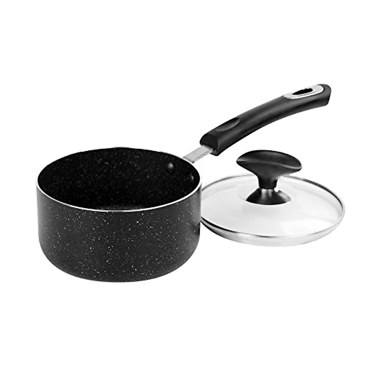 RATWIA 1 Quart Saucepan with Lid,Ultra Nonstick Sauce Pan 1Qt Small Pot with Glass Lid,Great for Home Kitchen Restaurant
