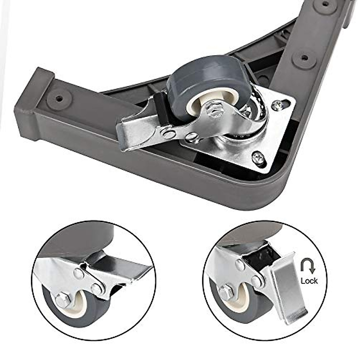 HOZEON 2 Pack Washing Machine Furniture Dolly, Telescopic Movable Trolley with 4 Locking Swivel Wheels Adjustable Moving Cart Heavy Duty Stand Base for Refrigerator Dryer, 480 lb