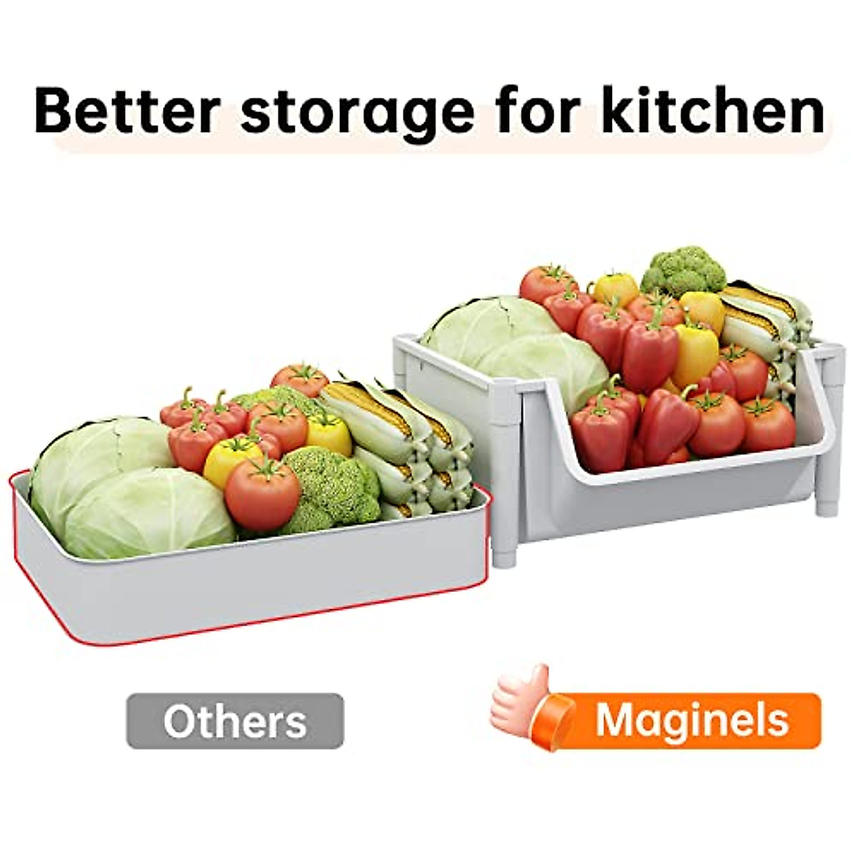 MAGINELS 3-Tier Plastic Rolling Utility Cart, Storage Rolling Cart with Lockable Wheels, Book Cart with 2 Hooks for Kitchen Bathroom Office Balcony Living Room, White