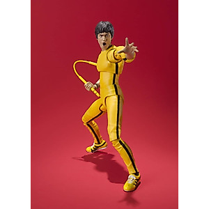 Bandai Tamashii Nations S.H. Figuarts Bruce Lee (Yellow Track Suit) Action Figure, Yellow