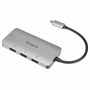 Targus USB-C to 4-Port USB-A Hub – Expand Your Connections with High-Speed Data Transfer and Universal Compatibility, Laptop USB Splitter and Adapter (ACH226BT)