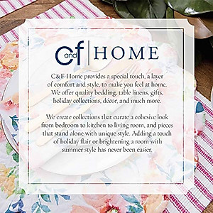 C&F Home C842983316B Turtle Crescent Bay Pillow 18 Inches Square 18" x 18" White