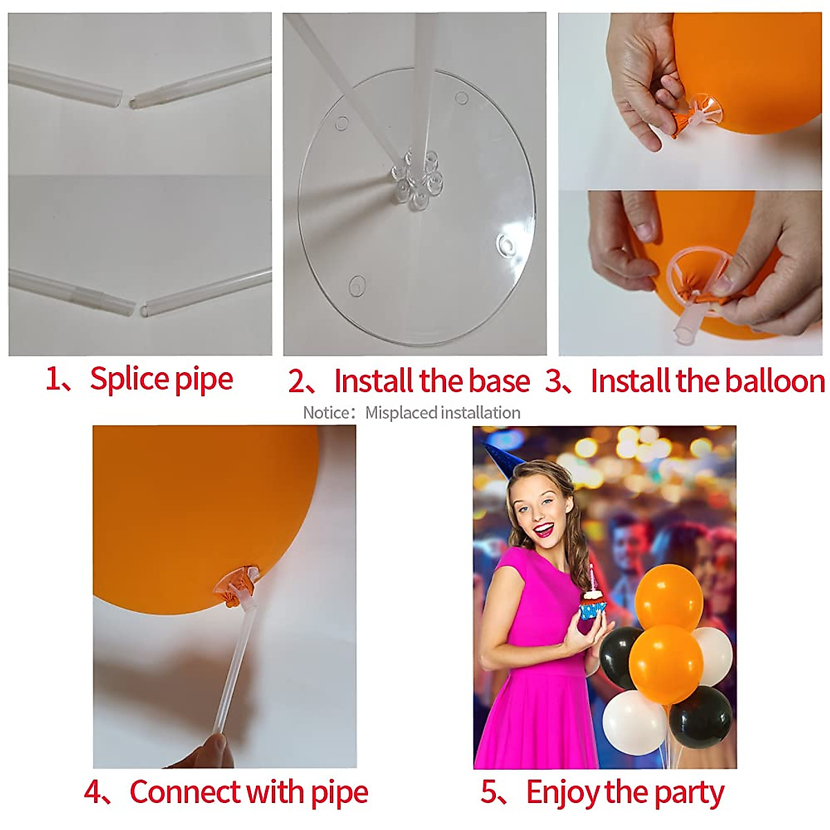 lkrzoa 2 Packs balloons Stand kit Table Decorations Gold Blue White Balloons Table Centerpiece Supplies for Christmas New Year Wedding Anniversary Graduation Birthday Shower Baby Party