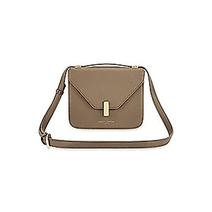 KATIE LOXTON Casey Womens Medium Vegan Leather Convertible Crossbody Top Handle Satchel Purse Taupe