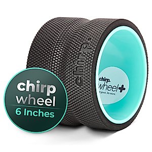 Chirp Wheel Foam Roller - Targeted Back Foam Roller for Back Pain Relief, Deep Tissue Muscle Massage, Trigger Point Round Foam Roller - High Density Foam Roller for Physical Therapy & Exercise, 6 Inch