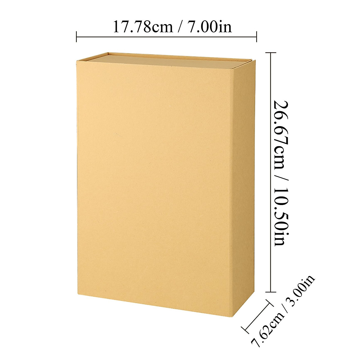 RayofSun Brown Small Gift Boxes With Lids For Presents.10.5 * 7 * 3in Bridesmaid Proposal Box ForFor Wedding,Christmas,Birthday(1pc