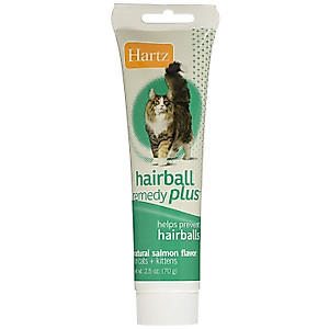 Hartz Hairball Remedy Plus Paste for Cats, Natural salmon 2.50 oz(Pack of 3)