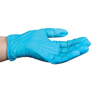 ForPro Professional Collection Disposable Nitrile Vinyl Blend Gloves, 4 Mil Extra Protection, Powder-Free, Latex-Free, Non-Sterile, Food Safe, Blue, Small, 100-Count