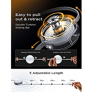 LISEN 4 in 1 Multi Charging Cable [Carry Anywhere] [Fast Charge All Devices] 60W PD USB C Charging Cable Retractable iPhone Charger Multiple Cord for Samsung Galaxy S23+/iPhone 14/Laptop/iPad(3.3FT)