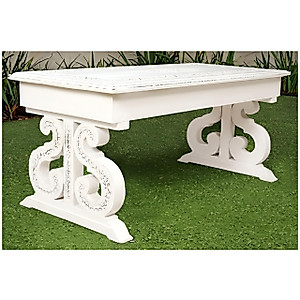 White Coffee Table,Wood Coffee Tables for Living room,Living room Centre Table,Wooden Coffee Table -Mango wood,Rectangular Wooden coffee Table,Tea Table,Wood Accent Table- 40x18 Inch Antique White