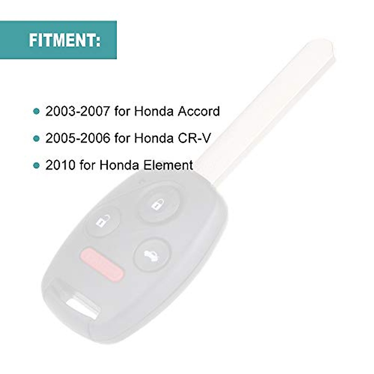 SELEAD 2pcs Flip Key Fob Keyless Entry Remote fit for 2004-2012 for Honda for CR-V for Accord Antitheft Keyless Entry Systems 35111-SHJ-305 4 Buttons
