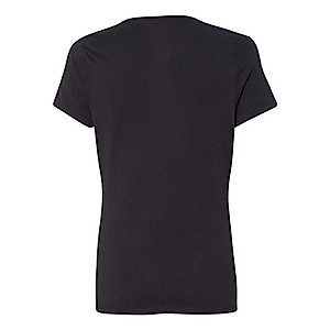 Hanes womens X-temp V-neck T-shirt novelty t shirts, Black, X-Large US