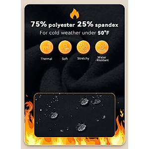 BALEAF Women's Winter Riding Pants Full Seat Breeches Fleece Horse Equestrian Tights Horseback Leggings Pockets Black M