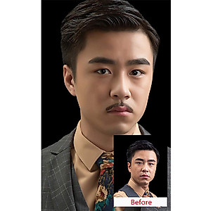 Aimeely Mens Simulation Fake beard Human Hair Mustache Makeup Cosplay Props (2#)