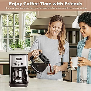 Replacement Glass Carafe with Lids for Cuisinart Coffee Maker, DCC-3200P1, DCC-2200, DCC-2600, DCC-2800, DCC-3200, DCC-3200BKS, DCC-3200W