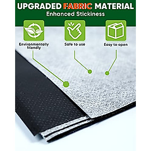 SEEKBIT 6 Pack Rat Sticky Traps, Black Fabric Material Catching Mouse Glue Trap for Mice and Rats, Enhanced Stickiness Trapping Pads Work for Snakes Spiders Roaches House - 47.2x11