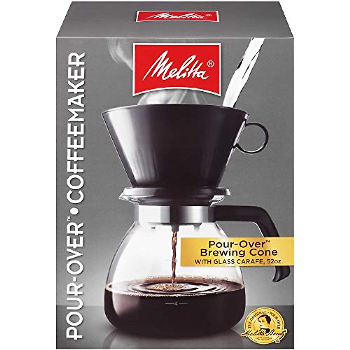 Melitta 640616 Coffee Maker, 52 oz, Glass Carafe