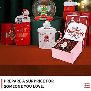 WLUSEAXI 12pack Gift Boxes with Lids,Pink Gift Boxes Bulk with Bow Ribbon,Bridesmaid Proposal Box for Presents Kraft Paper Gift Boxes for Wedding,Christmas,Halloween,Baby Shower