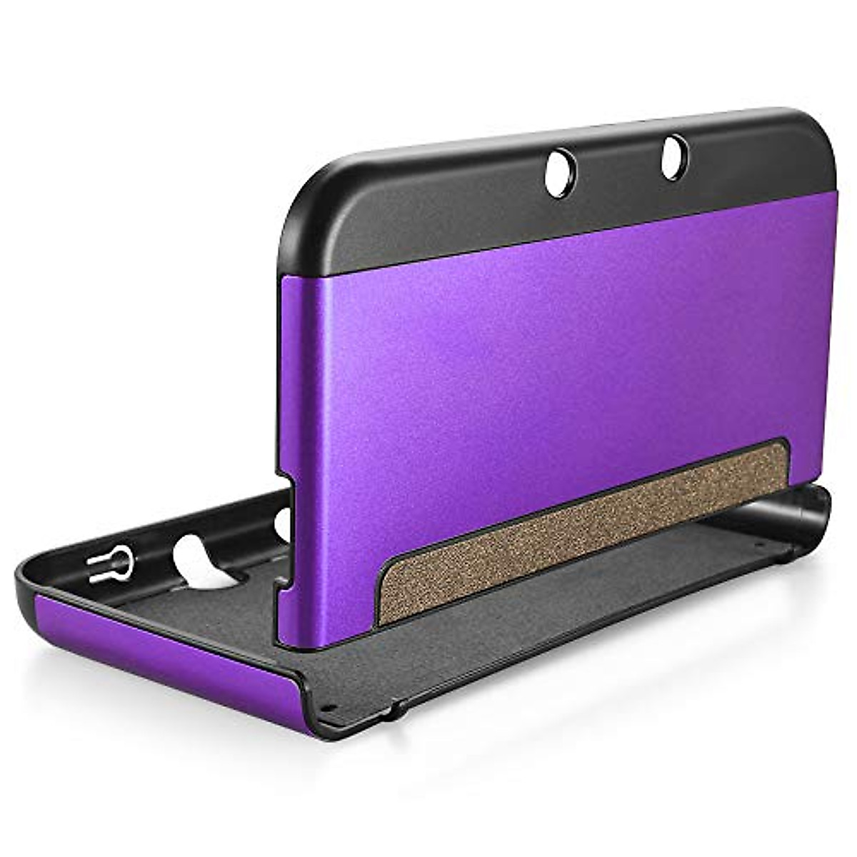 TNP Protective Case Compatible with Nintendo New 3DS XL LL 2015, Purple - Plastic + Aluminum Full Body Protective Snap-on Hard Shell Skin Case Cover New Modified Hinge-Less Design