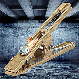 Welding Ground Clamp Brass Earth Clamp A-shape Welder Earth Ground Cable Copper Grip Clip Clamp for Welding Machine(260A)