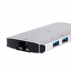 Monoprice USB-C to HDMI Adapter - Gigabit Ethernet, 3-Port USB 3.0, Card Reader, USB-C 100W, Power Delivery - Consul Series