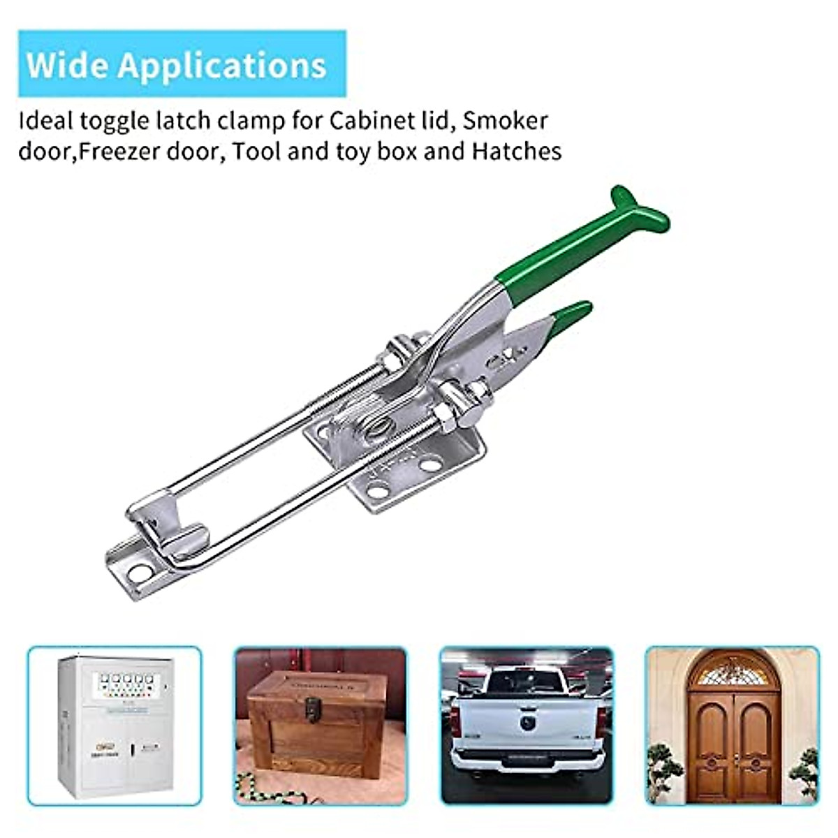 2000lbs Toggle Clamp 431,Heavy Duty Toggle Latch Clamp for Tire Carrier Latch,Quick Release Latch,Cam Lever Clamp.Adjustable Latch for Lid Latch,Cam Clamp Latch,Pull Latch & Draw Latch Hardware-XGDDEG