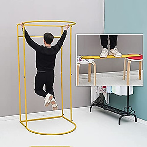 Clothing Store Fitting Room with Shading Curtain, Portable Temporary Mobile Privacy Protection Dressing Room, Foldable Mall Simple Changing Room and Display Rack, 200x100x95cm (Beige)