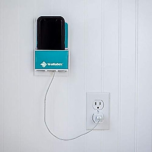 WALLABOX® (Caribbean Blue, 2 Pack - Universal Cell Phone Holders, Wall Mount - Fits All iPhone & Android Phones. Great for Bedroom, Bathroom, Office, Car, Charging Station