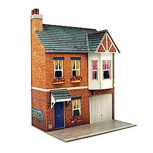 The CityBuilder Row House Cardboard Model Making Kit - O Scale Model Railroad Building
