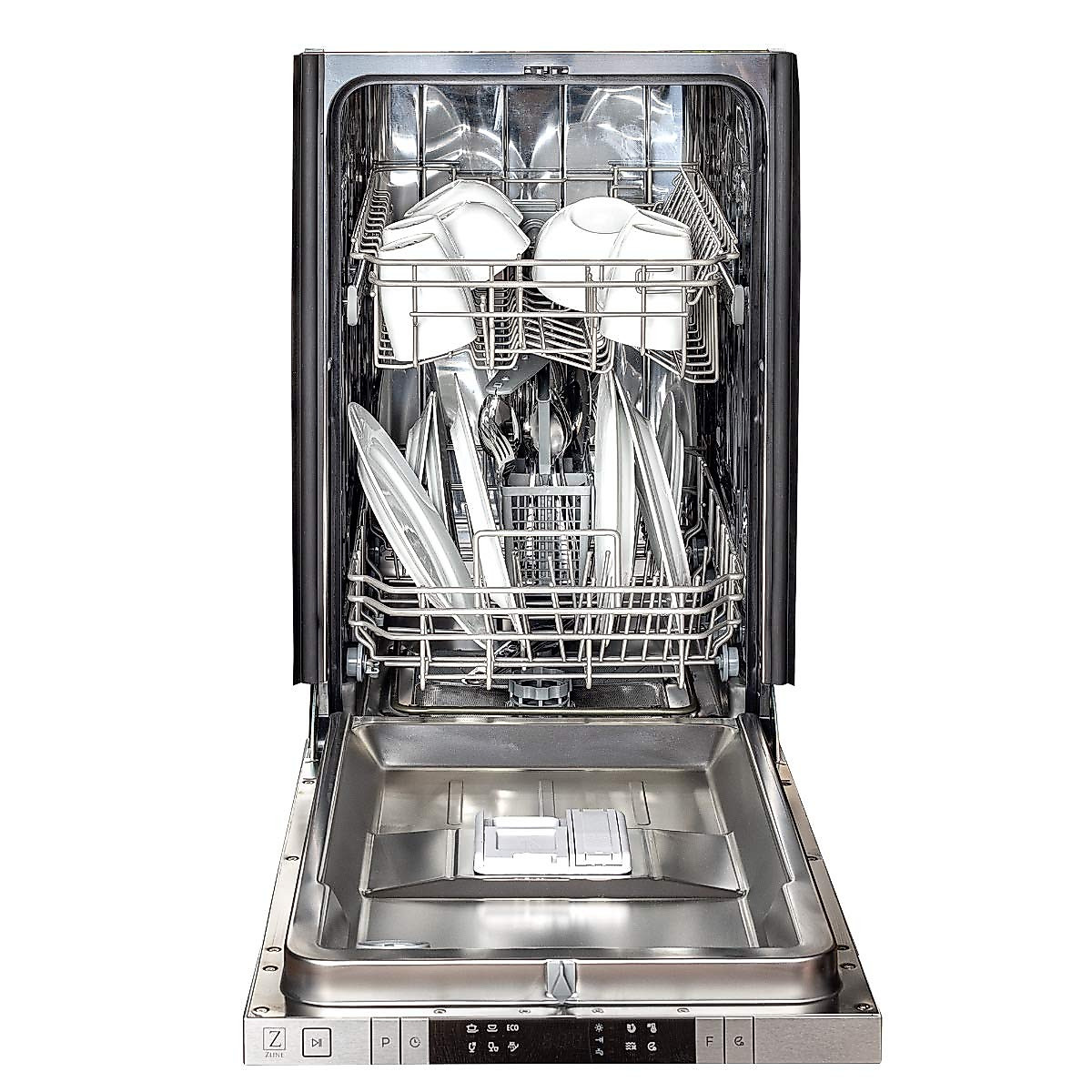 ZLINE 18 in. Compact Top Control Dishwasher in Copper 120-Volt with Stainless Steel Tub and Traditional Style Handle