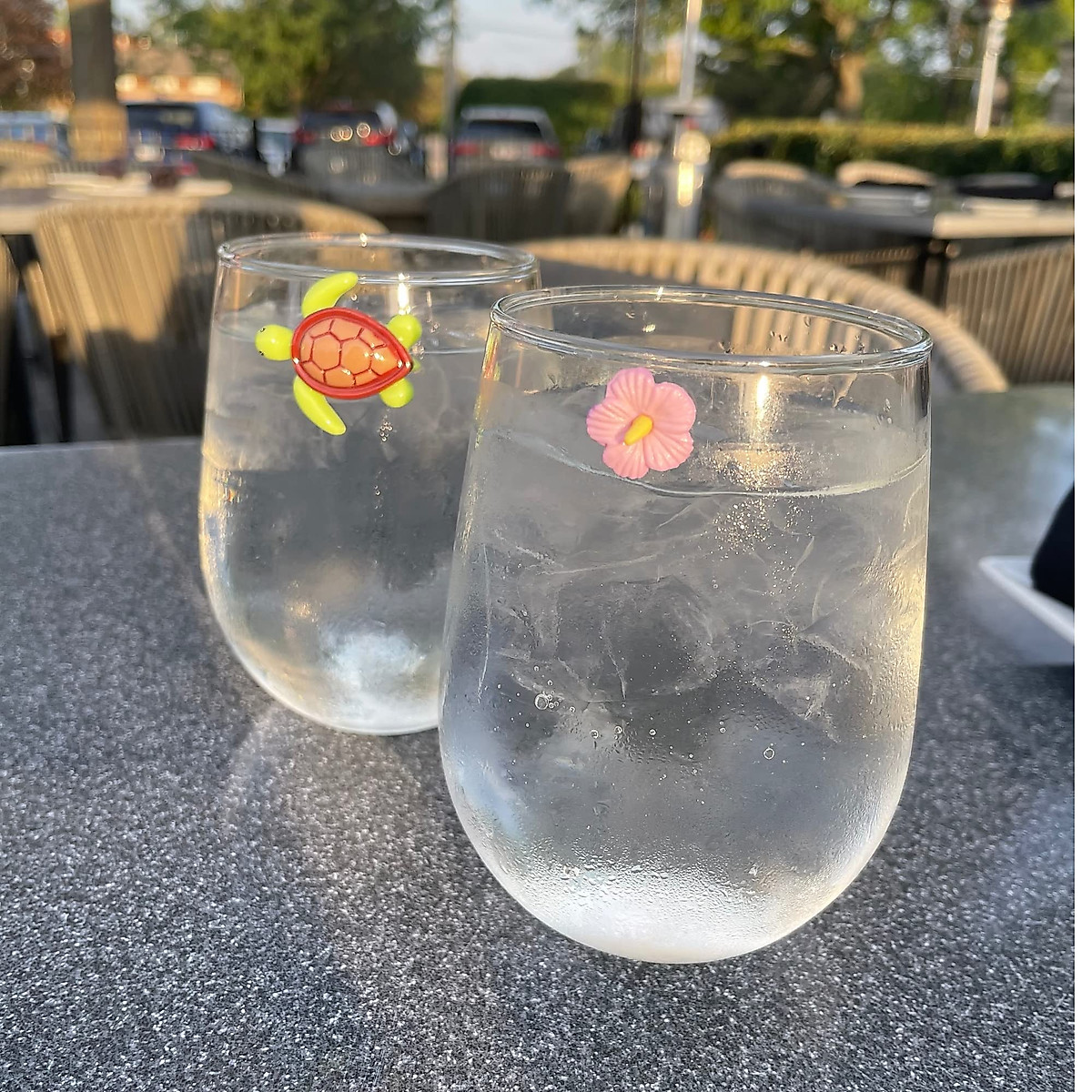 Simply Charmed Beach Wine Glass Charms - Magnetic Drink Markers for Stemless or Stemmed Glassware - Set of 12 Wine Magnets