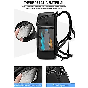 NASKVOWT Men travel backpack, gym backpack with shoe compartment, travel bag with shoe compartment, Travel Backpack With USB Charging Port, Camping, outdoors trekking backpack