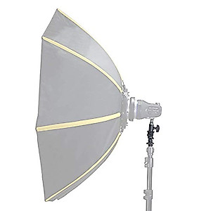 WELLMAKING 2PCS U Shape Tilt Adapter Swivel Mount Umbrella Holder Light Stand with Standard 1/4 to 3/8 inch Metal Male Screw Adapter Spigot Stud for Studio Light Stand, Hotshoe/Coldshoe Adapter