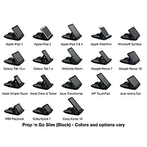 Padded Spaces Prop 'n Go Slim - Adjustable Bed Holder & Lap Stand for iPad, iPad Mini, Tablets and eReaders with Multi Angle Control (Polka Dots)