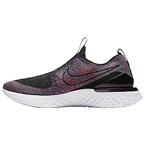 Nike Women's Epic Phantom React Flyknit Shoes, Black/Black-university Red-hyper Jade-sapphire, 7