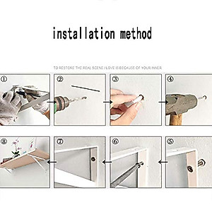 PIBM Stylish Simplicity Shelf Wall Mounted Floating Rack Shelves Tripod Set Top Box Bookshelf Waterproof Storage Save Space Living Room,6 Sizes, White , 40x25x16cm