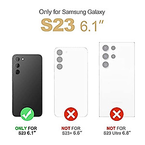 SURITCH for Samsung Galaxy S23 Clear Case 6.1" (Only), [Built-in Screen Protector] Full Body Protective Hard Shell+Soft TPU Phone Case for Samsung S23 -(Full Clear)