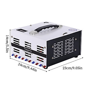 Pcp Air Compressor With Built-In Power Adapter,Oil/Water Free,Compact And Portable,4500psi/30mpa, Powered By 110v /220v Ac Or 12v Dc,Air Gun And Paintball/Scuba Tank Compressor Pump