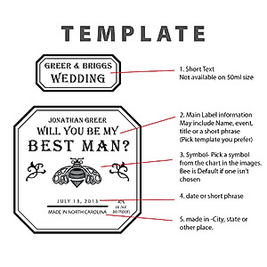 Personalized Label to fit Patron Tequila Bottles (No Proof)