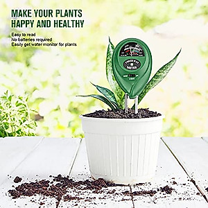 Atree Soil pH Meter, 3-in-1 Soil Tester Kits with Moisture,Light and PH Test for Garden, Farm, Lawn, Indoor & Outdoor (No Battery Needed)