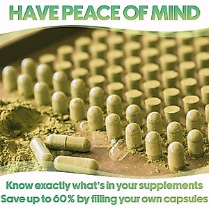 XPRS Nutra Size 5 Empty Capsules - 1000 Count Very Small Empty Gelatin Capsules - Empty Pill Capsules for DIY Capsule Filling - Fillable Pill Capsules Empty Gel Caps (Green/Yellow)
