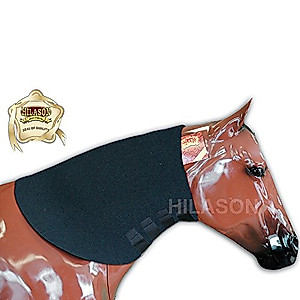 HILASON Large Black Heavy Duty Horse Neoprene Neck Sweat Wrap Grooming Tack